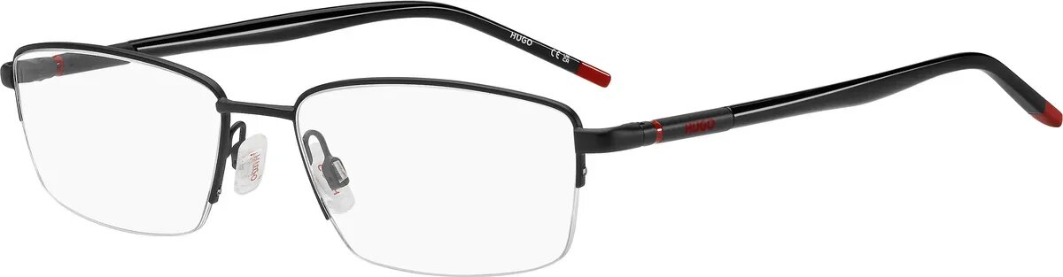 Оправа Hugo HG 1355 003, тип оправы полуободковая, материал оправы металл, пол мужские, форма оправы прямоугольная