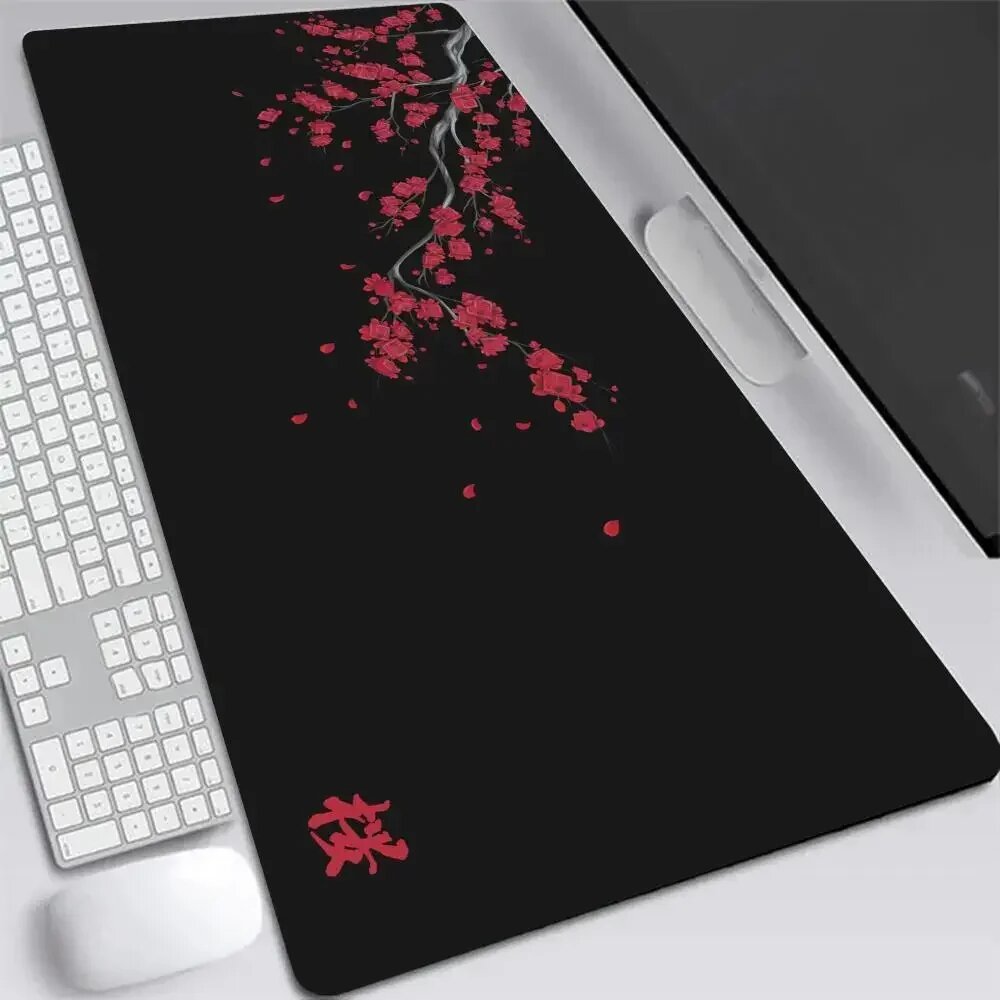 Коврик для мыши XXL Cherry Blossom, черный, 300x600x2 мм
