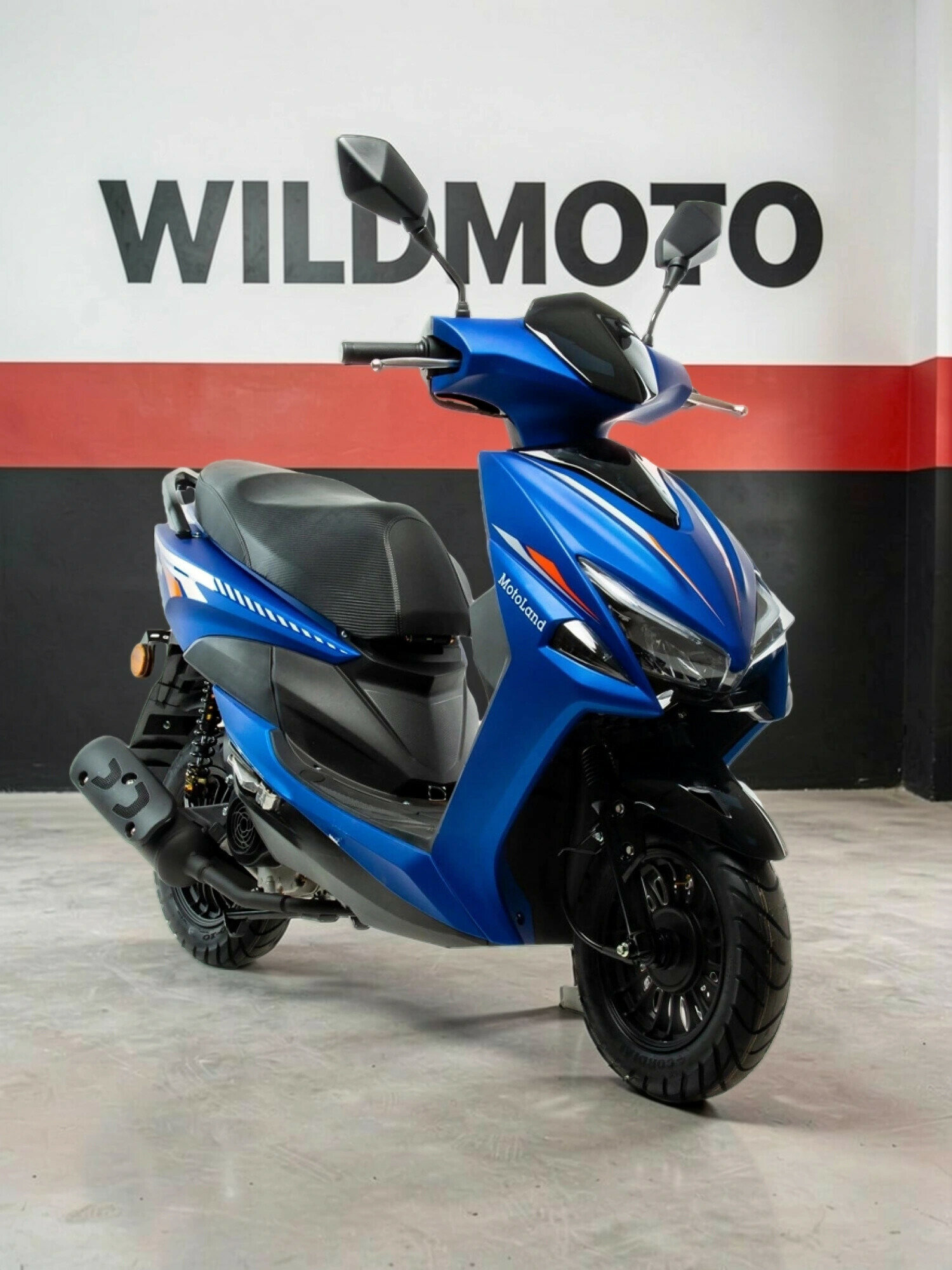 Скутер MotoLand FS цвет синий T 125см3, электростартер, сигнализаци. не требует регистрации
