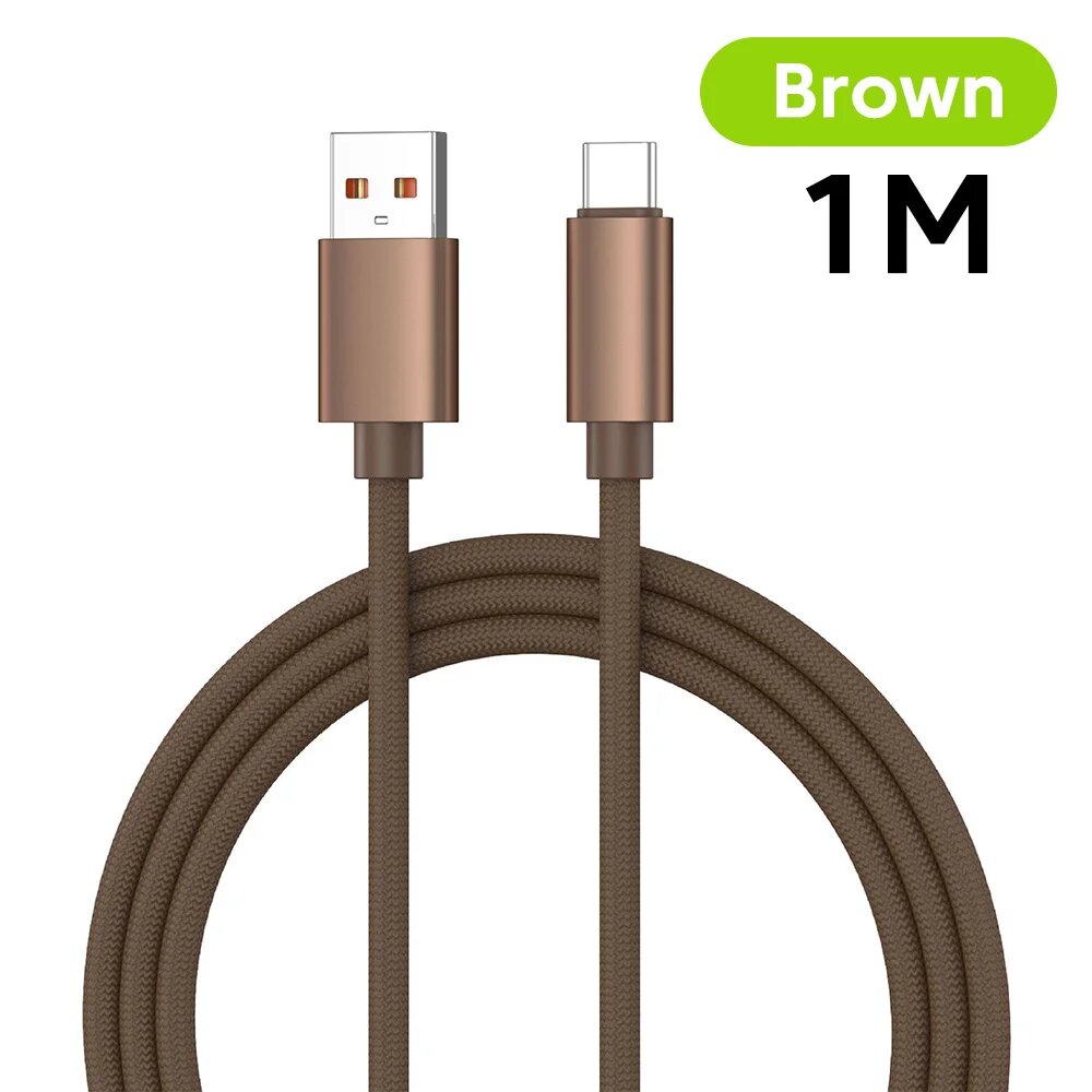 Кабель USB Type-C в оплетке 1 м для iPhone 15 16 17, Xiaomi MI A2, Redmi Note 7, Samsung S9 – Кабель для быстрой зарядки