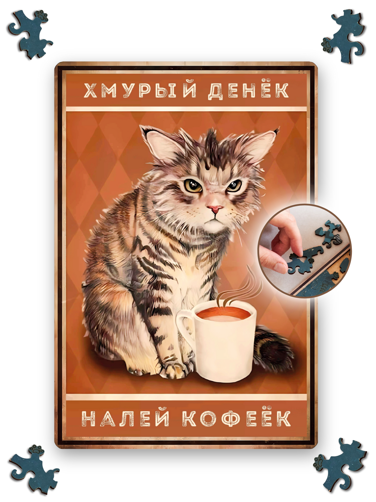 Пазлы для взрослых и всей семьи деревянные головоломка с рамкой Vintage Puzzle Posters