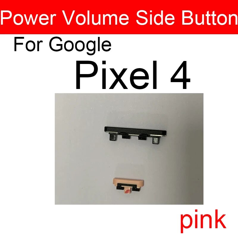 Кнопка питания/громкости Google Pixel 4, розовый