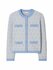 Кардиган Tory Burch Kendra monogram-pattern cardigan, размер 34-36, Синий принт