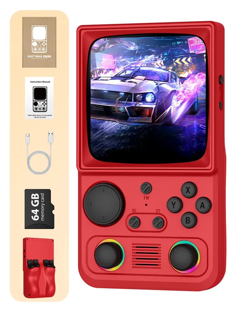 Игровая консоль R36T MAX ГБ/ для дома для детей для игр для подарка для повседневного использования