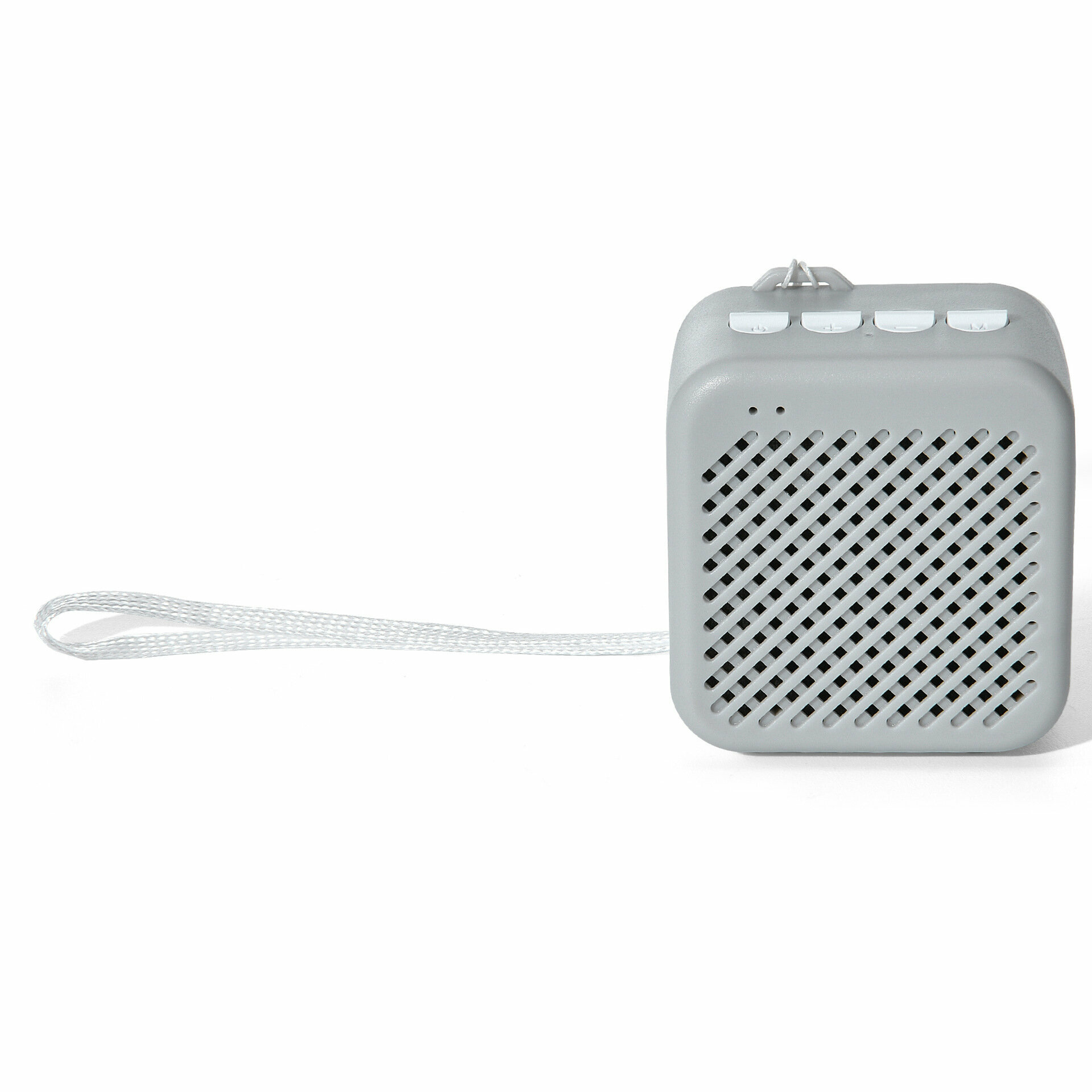 Серый портативный мини-кубический динамик с Bluetooth и беспроводным воспроизведением TWS, компактный дизайн для