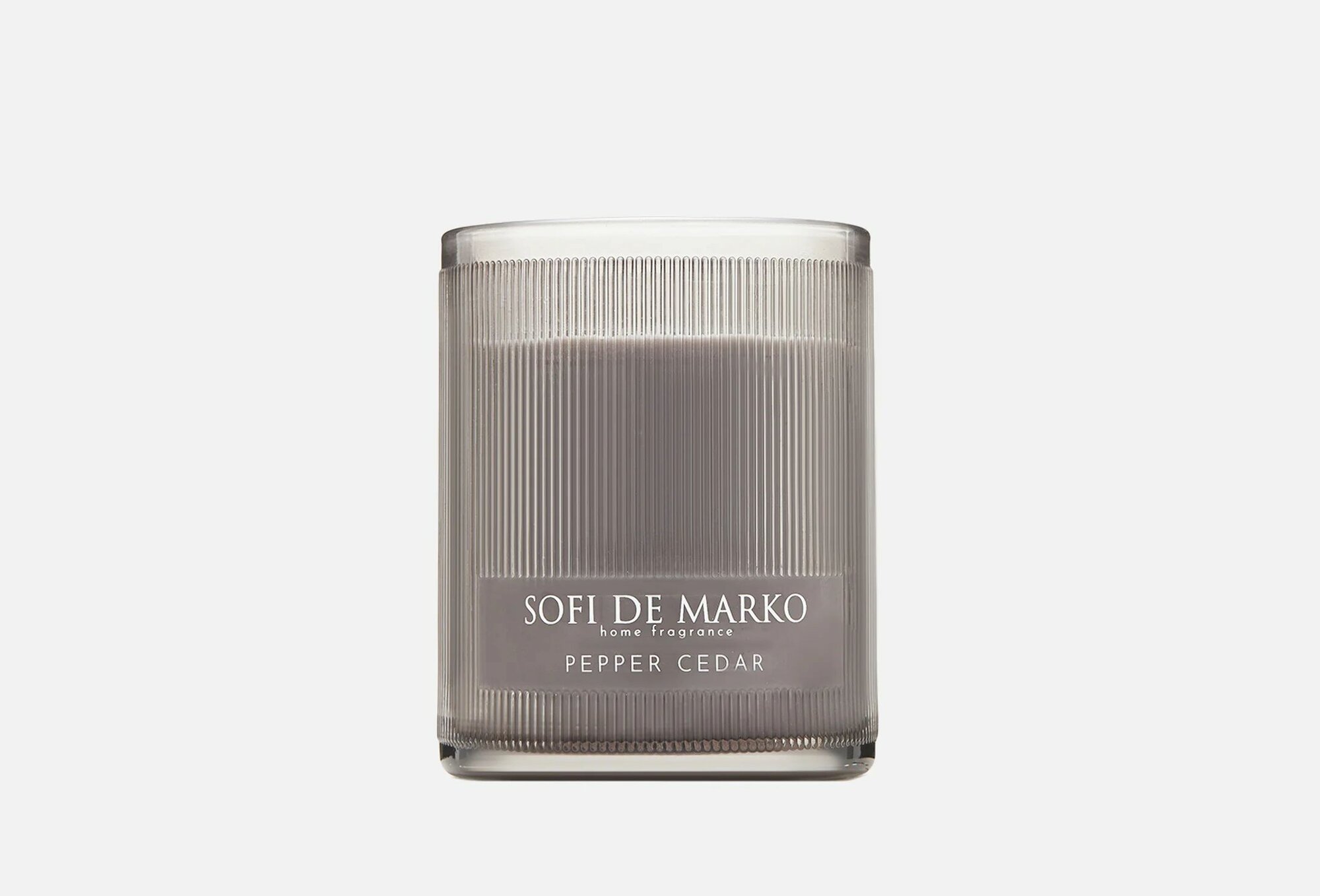 Ароматическая свеча Sofi de Marko "Pepper Cedar", 500 г, в стеклянном подсвечнике