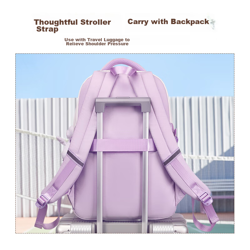 COOLBABY Middle School Student Backpack, Large Capacity, Multi-Compartment, Backpack for Girls, High School Students, Double Shoulder Bag, Karisha Series