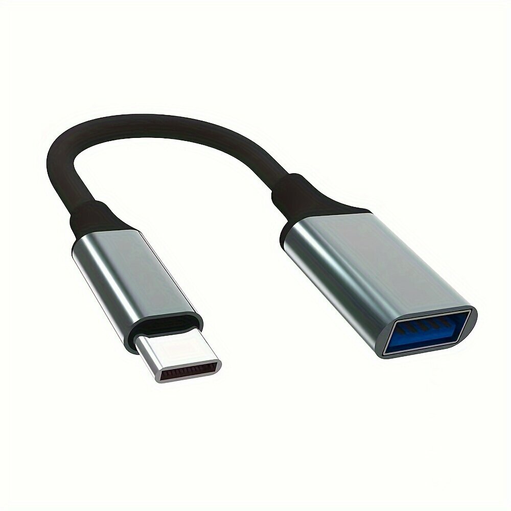 Кабель-переходник OTG Type-C на USB 3.0, серый