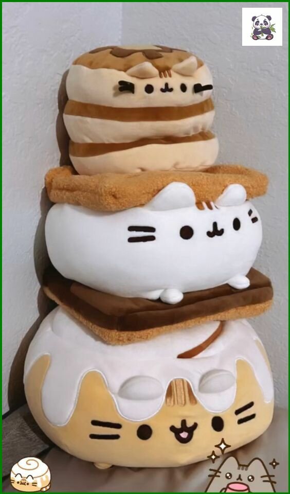 Мягкая игрушка Пушин Пломбирный сэндвич (Pusheen Cat) 20х24 см
