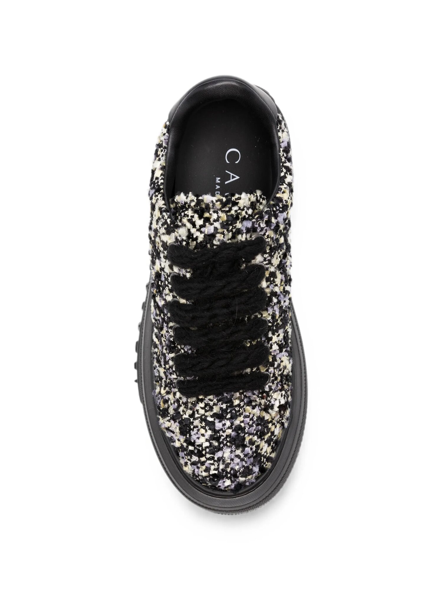 Кроссовки Casadei Bouclé-knit platform sneakers, размер 37,5 — фото 1