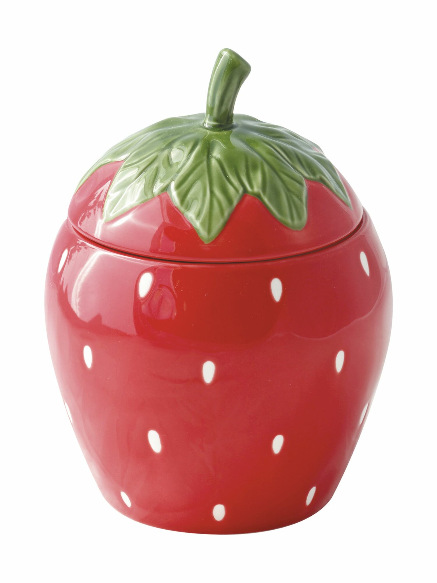 Банка для хранения 12,5х18 см Jardin Des Fraises фарфоровая с крышкой кухонная для сахара чая печенья красная