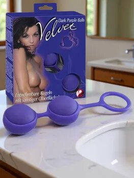 Вагинальные шарики You 2 Toys Velvet Dark, для тренировки интимных мышц, силикон