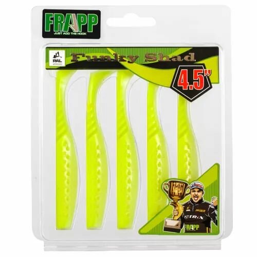 Силиконовая приманка Frapp Funky Shad 4.5 11,5см. 5шт. вес: 8,3гр. #PAL17