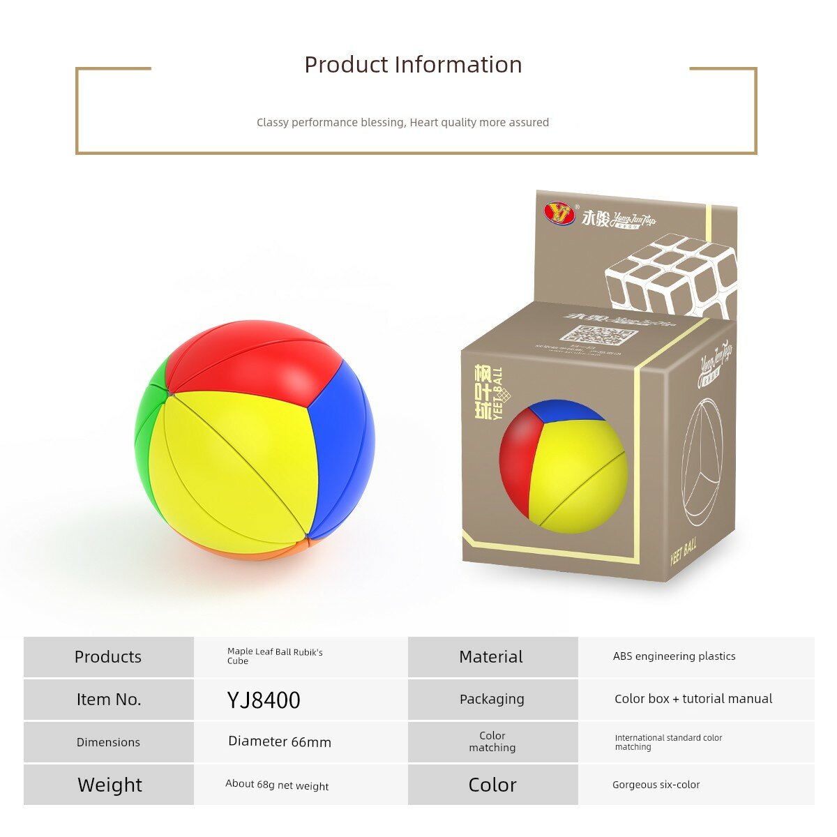 Yongjun Maple Leaf Sphere Speed Cube, уникальный дизайн, гладкая вращение, высококачественный для любителей головоломок