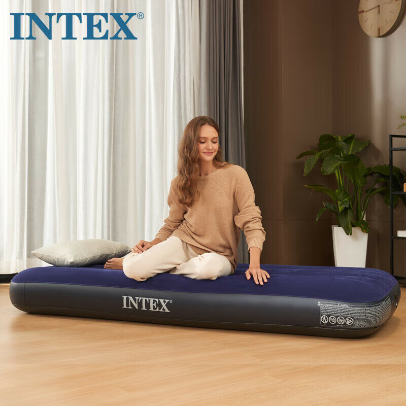 INTEX Одноразовая надувная кровать для дома Складная надувная кровать для сна на полу Перерыв на работе в машине