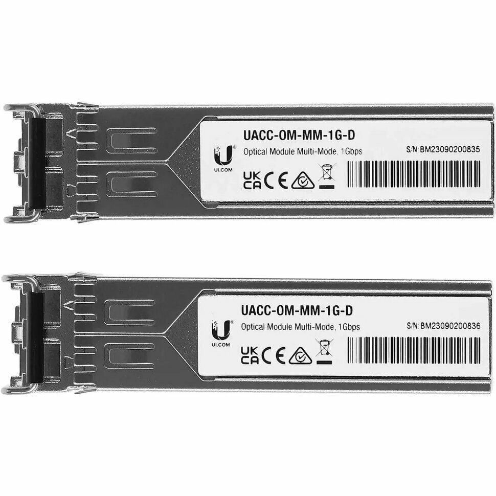 Трансивер Ubiquiti UACC-OM-MM-1G-D-2 SFP MM 1 Гбит/с 550 м (2 шт/уп), 2125583