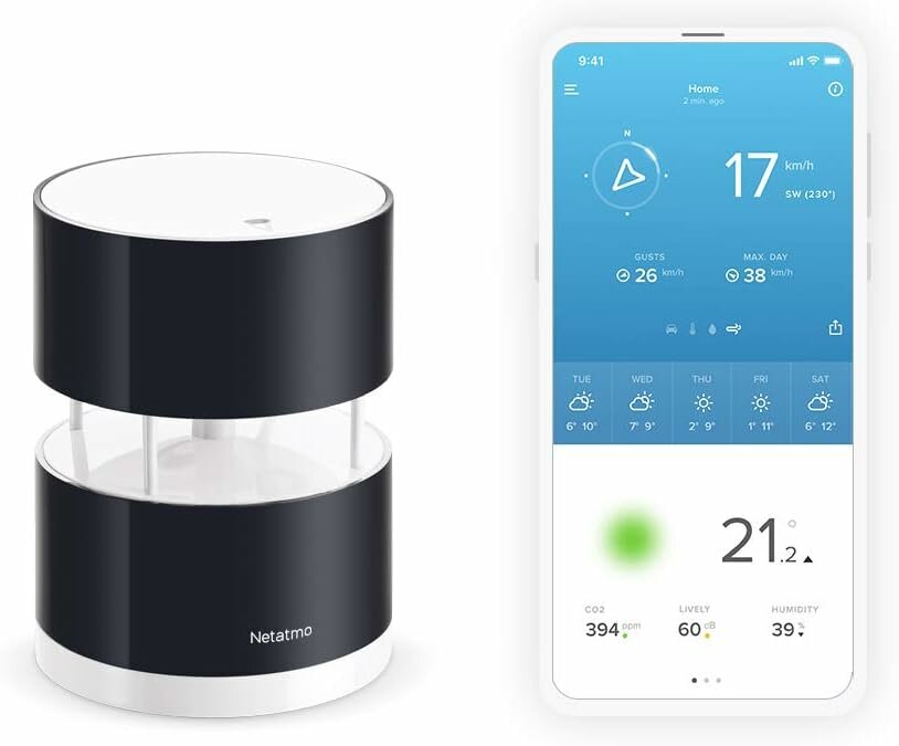 Netatmo Беспроводной анемометр с датчиком скорости и направления ветра Wireless Anemometer with wind speed and direction sensor NWA01-WW