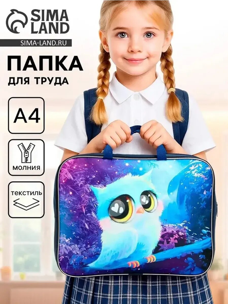 Мягкая текстильная папка с молнией и ручками