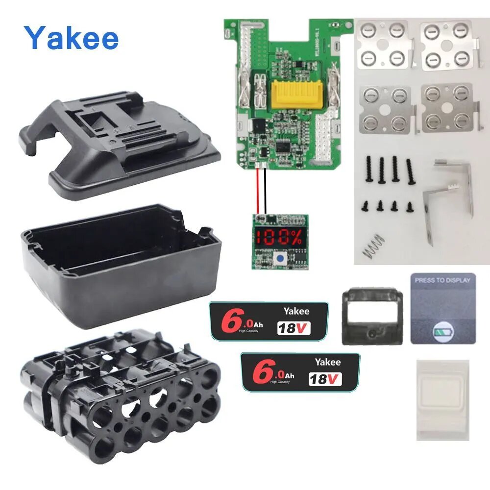 Yakee BL1860 Батарейный отсек DIY -6000mah