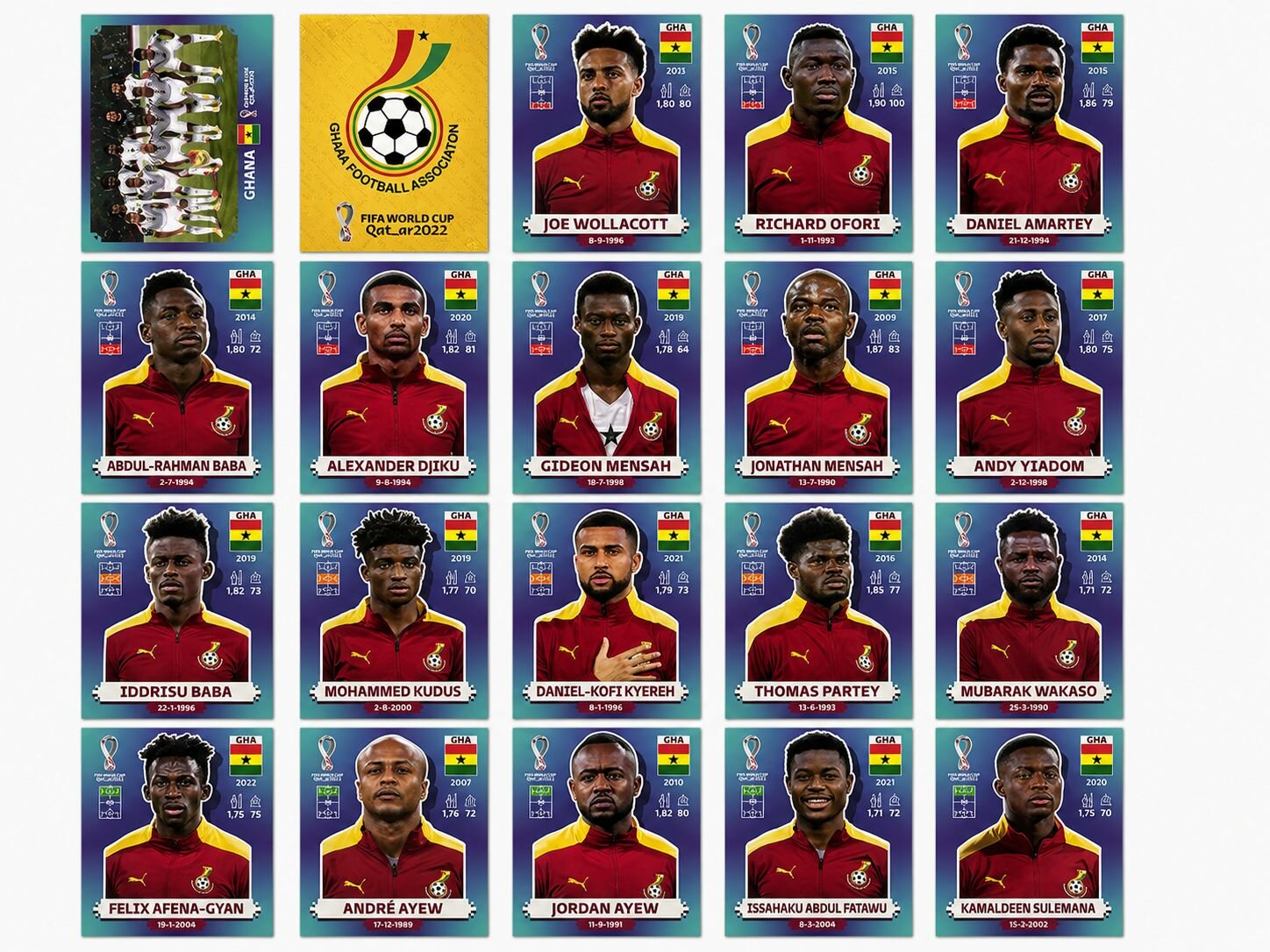 Panini FIFA World Cup 2022 Qatar команда Гана