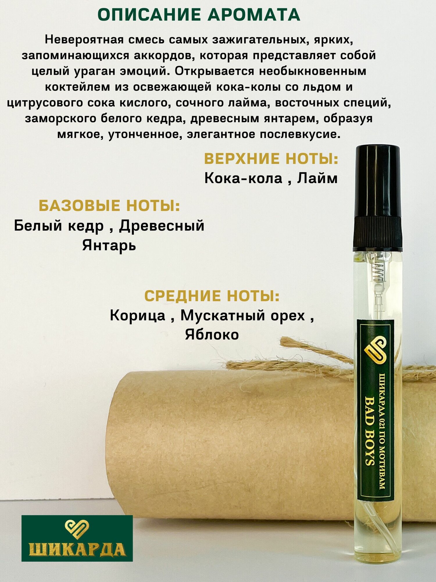 Духи Шикарда 021 Bad Boys 10 мл