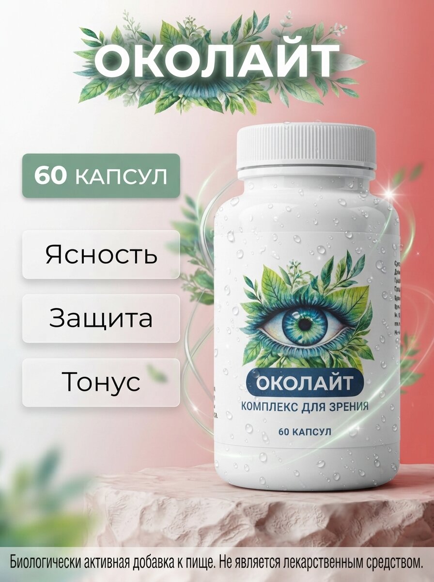 БАД для глаз Околайт, для поддержки и улучшения зрения, 60 капсул