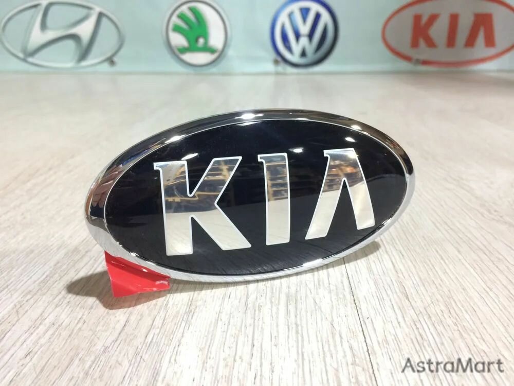 Эмблема на капот Kia Rio 3 Киа Рио 2011-2017гг оригинальная