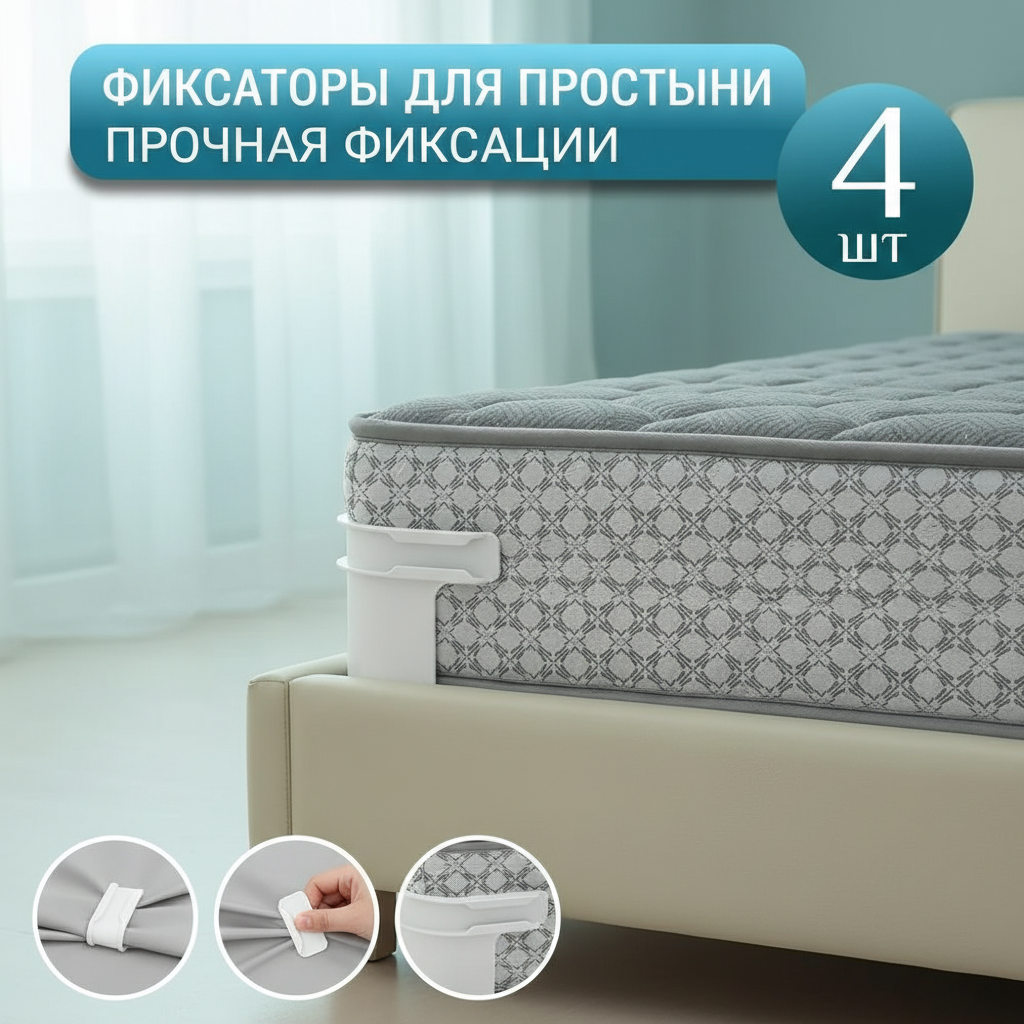 Держатель для простыни, зажимы и фиксаторы для простыни на матрас