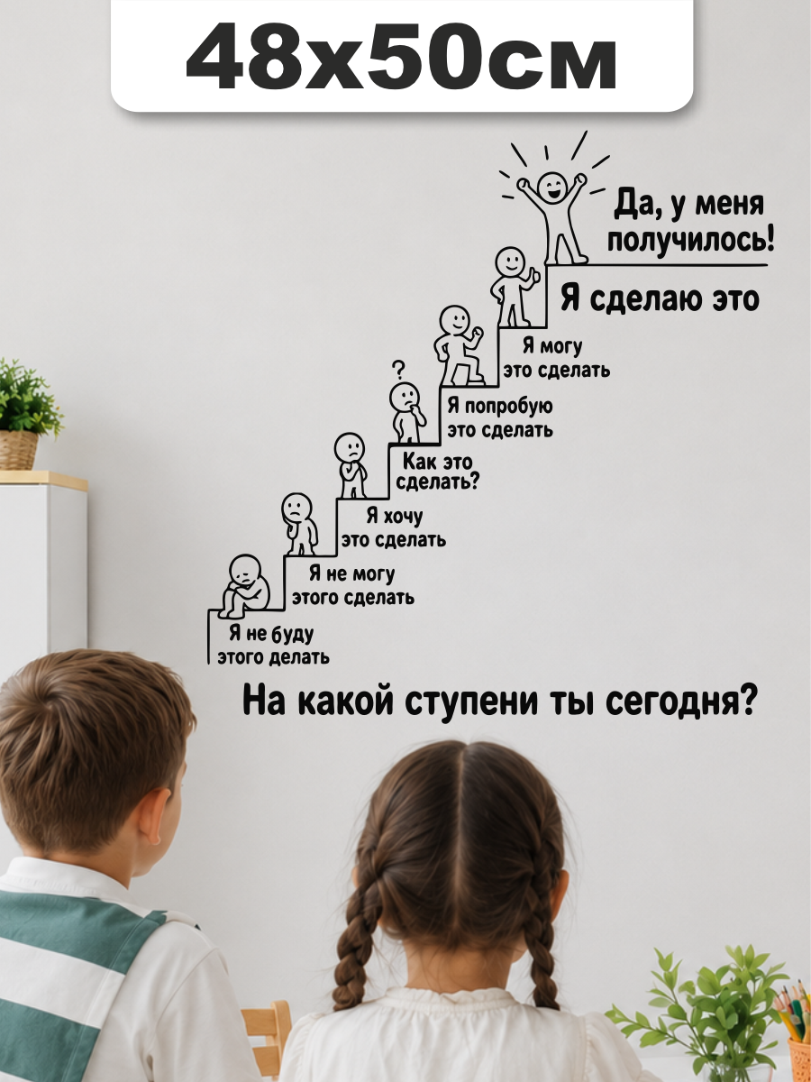 Интерьерные наклейки на стену для декора школа мотивация