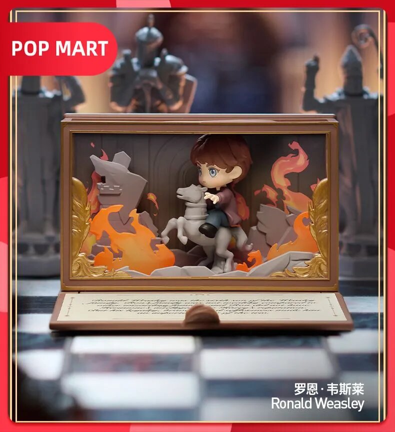 POPMART Bubble Mart Сцена из серии персонажей Гарри Поттера "Хогвартс", сделанная вручную для украшения слепых коробок