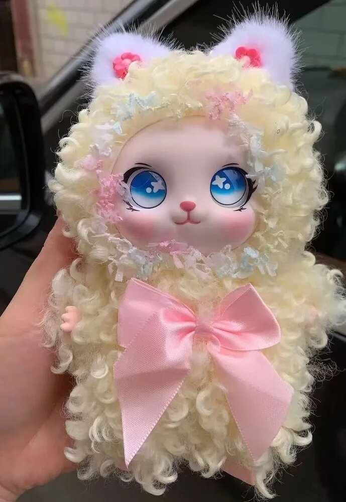 Желтая мягкая игрушка подвеска маленький кролик с ушками, плюшевый наполнитель для детей