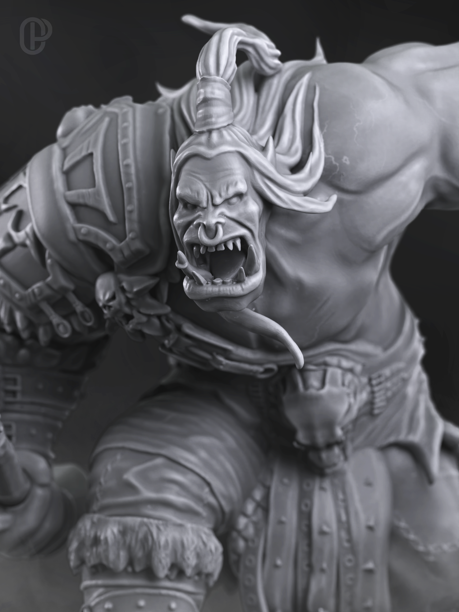 Миниатюра Громмаш Адский Крик Grommash Hellscream - World of Warcraft (85мм)