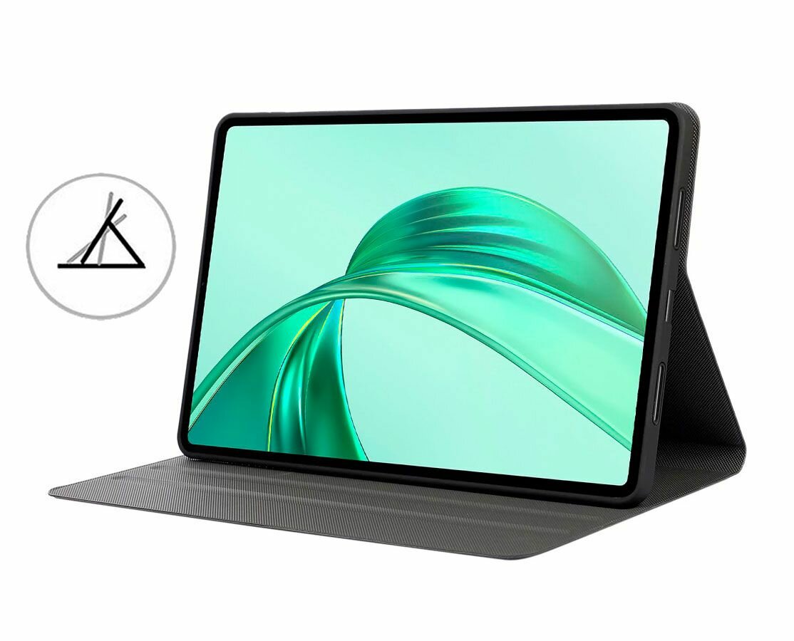 Чехол для планшета HONOR Pad X8b (2026) / HONOR Pad X8a (2024) 11 дюймов, кожаный, черный