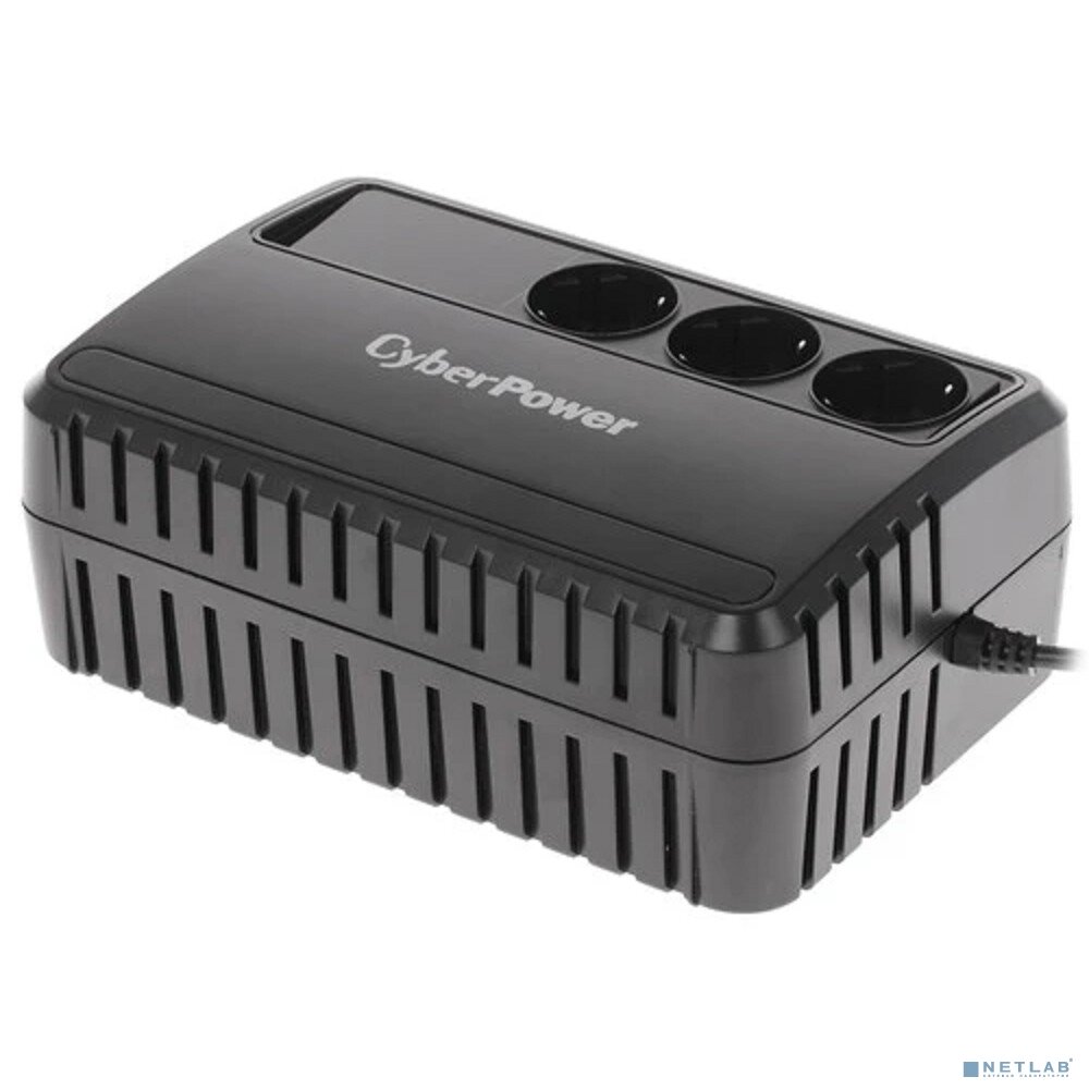 ИБП CyberPower BU600E {Line-Interactive, 600VA/360W (3 EURO), 12В/5 Ач х 1}