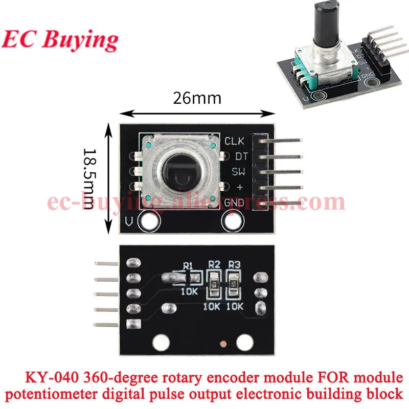 Комплект сенсорных модулей 37 в 1 EC Buying 1pc, HW-040 Encoder