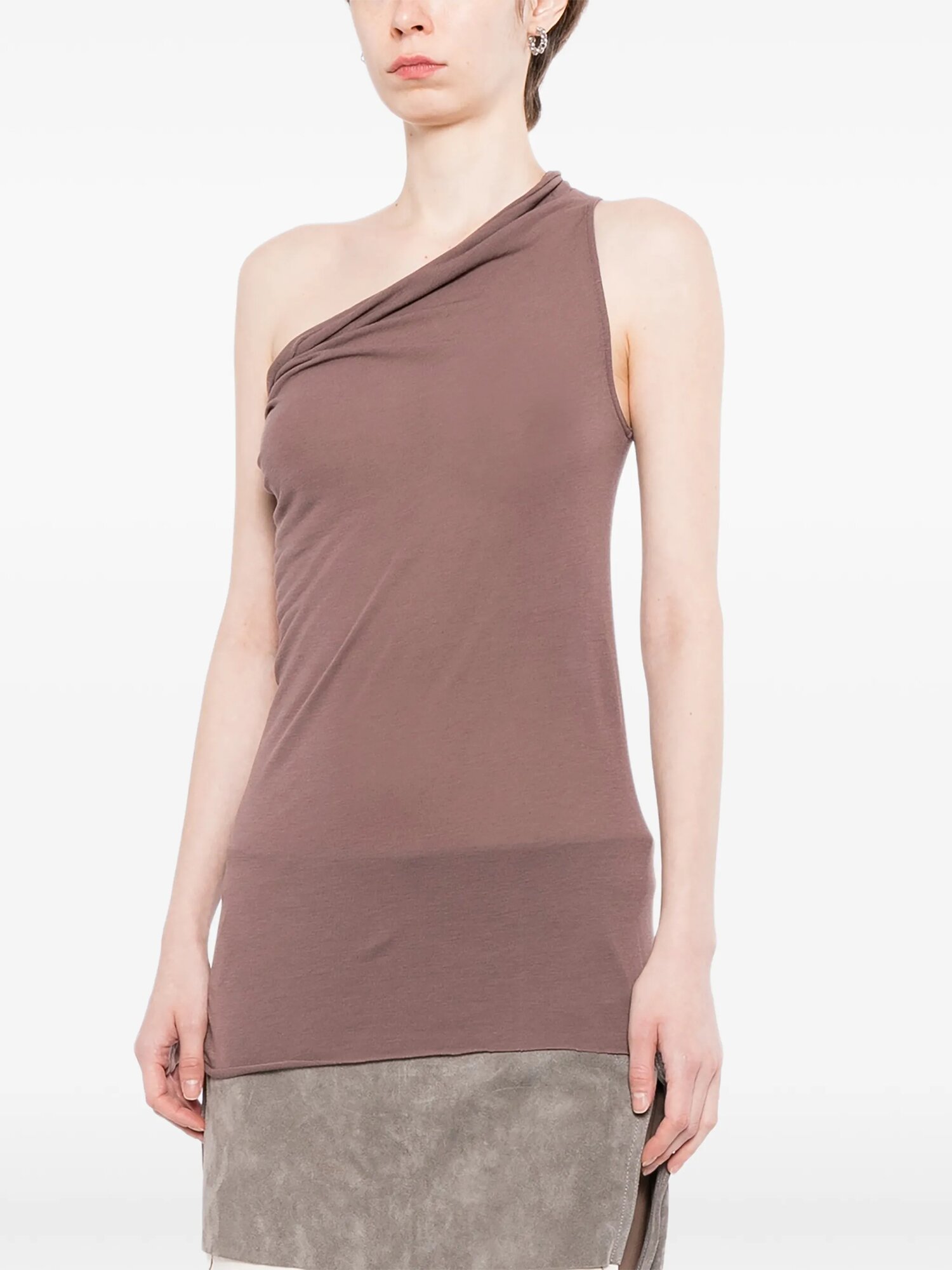 Топ Rick Owens One-shoulder draped top, размер 40 — фото 1
