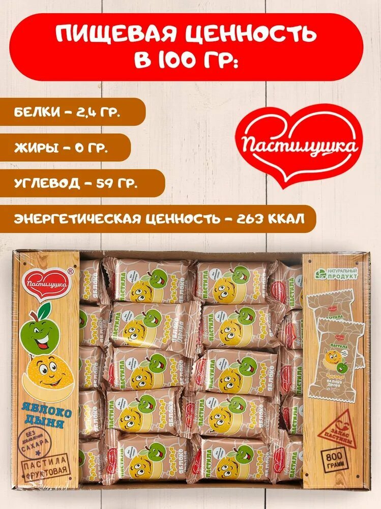 Пастила без сахара Пастилушка дыня 0,8 кг