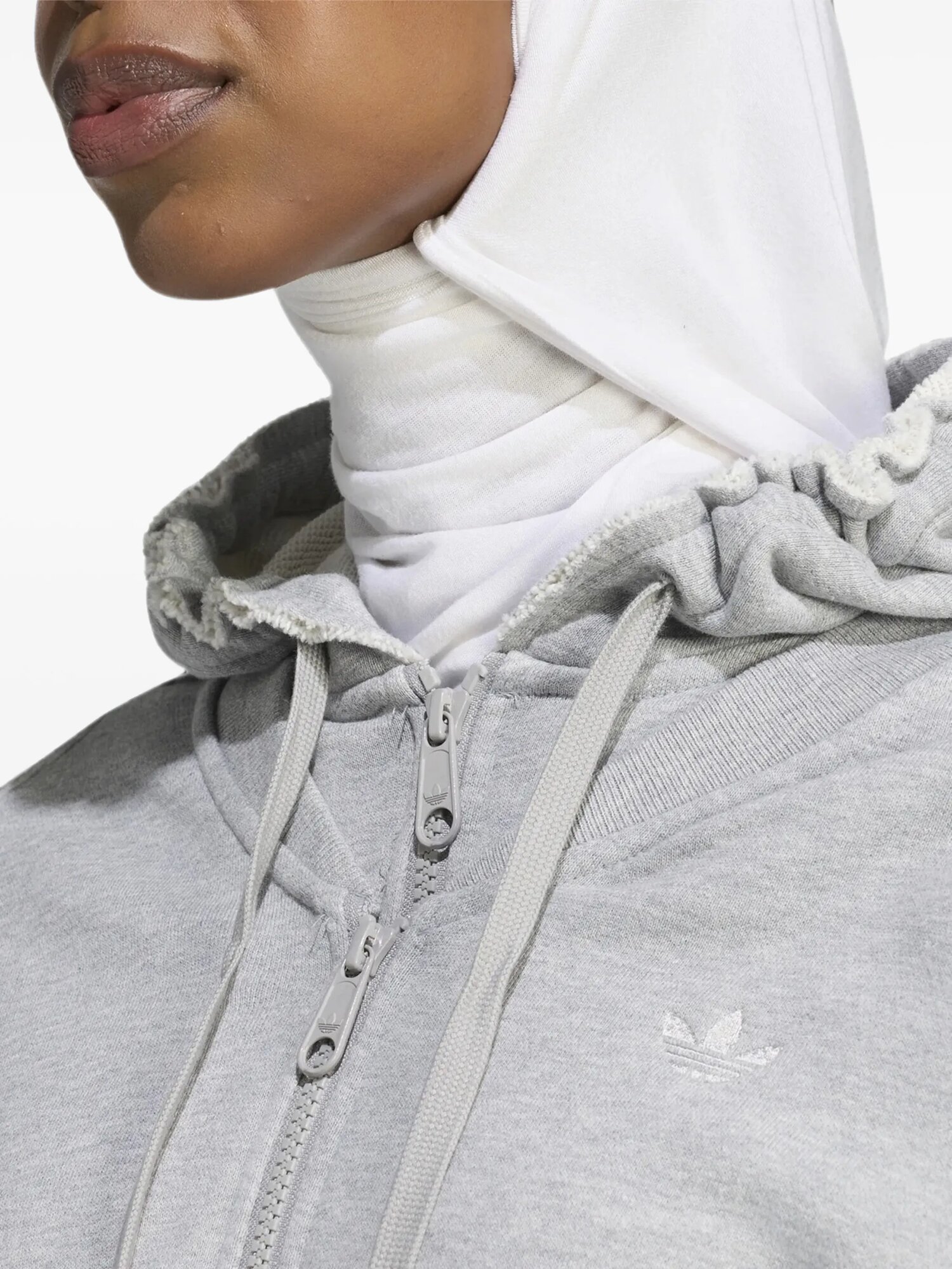 Худи adidas Layered-effect raw-edge hoodie, размер 16 UK — фото 1