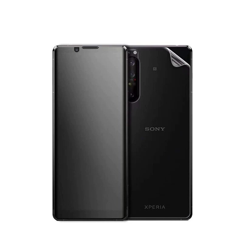 Защитная пленка для экрана Sony Xperia XA2 матовая и с приватностью — гидрогелевая, комплект из одного штуки с задней