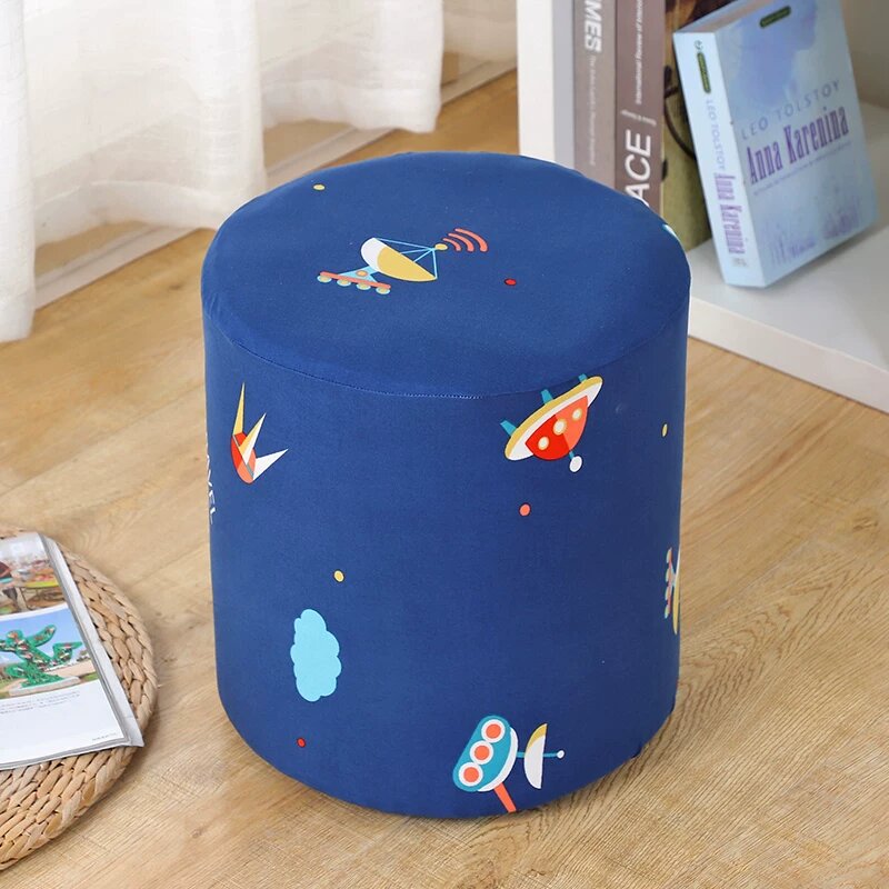 Чехол для круглой подушки, 32x32 см, космическая тематика, подходит для круглой табуретки без стула