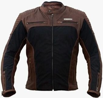 Мотокуртка кожаная Hawk Moto Wizard / Черно-коричневый (4XL / Черный, Коричневый)