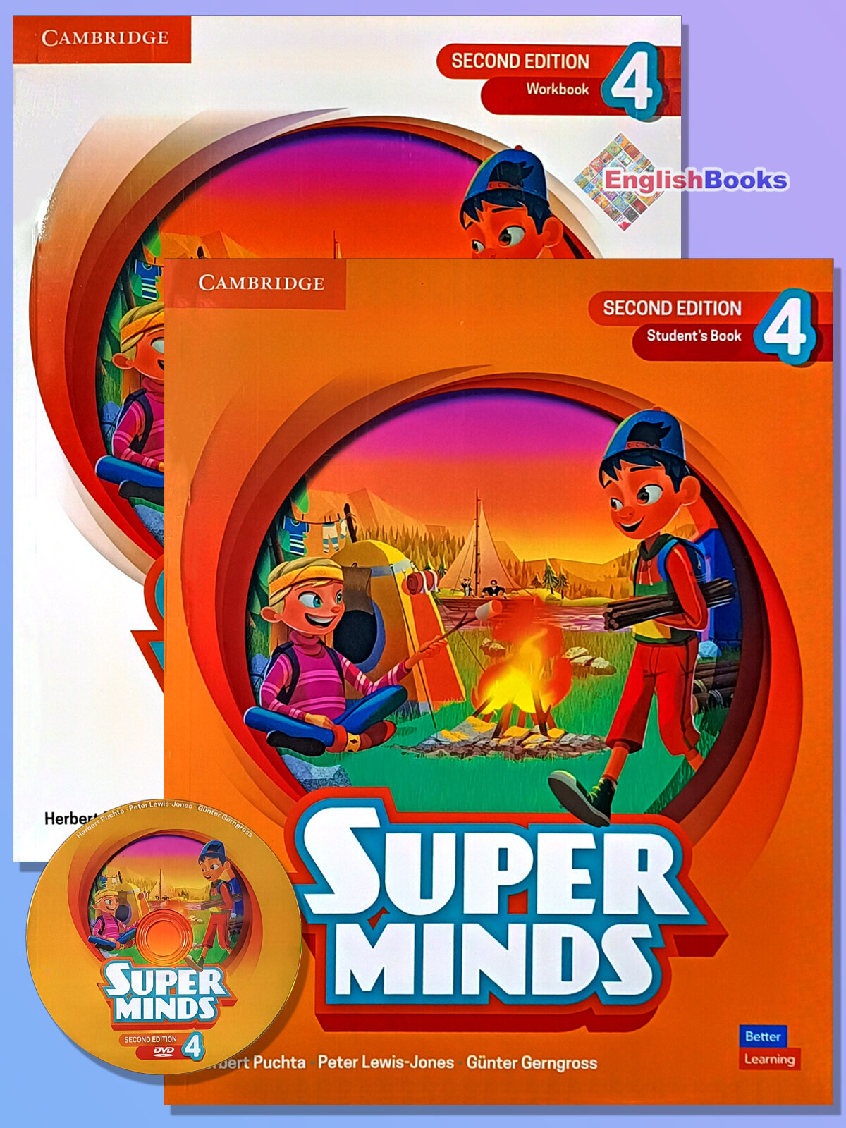 Super Minds 4, second edition, комплект учебник (student book), рабочая тетрадь (workbook), диск