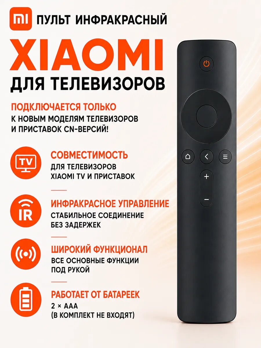 Пульт инфракрасный дистанционного управления для телевизоров Xiaomi TV (универсальный)