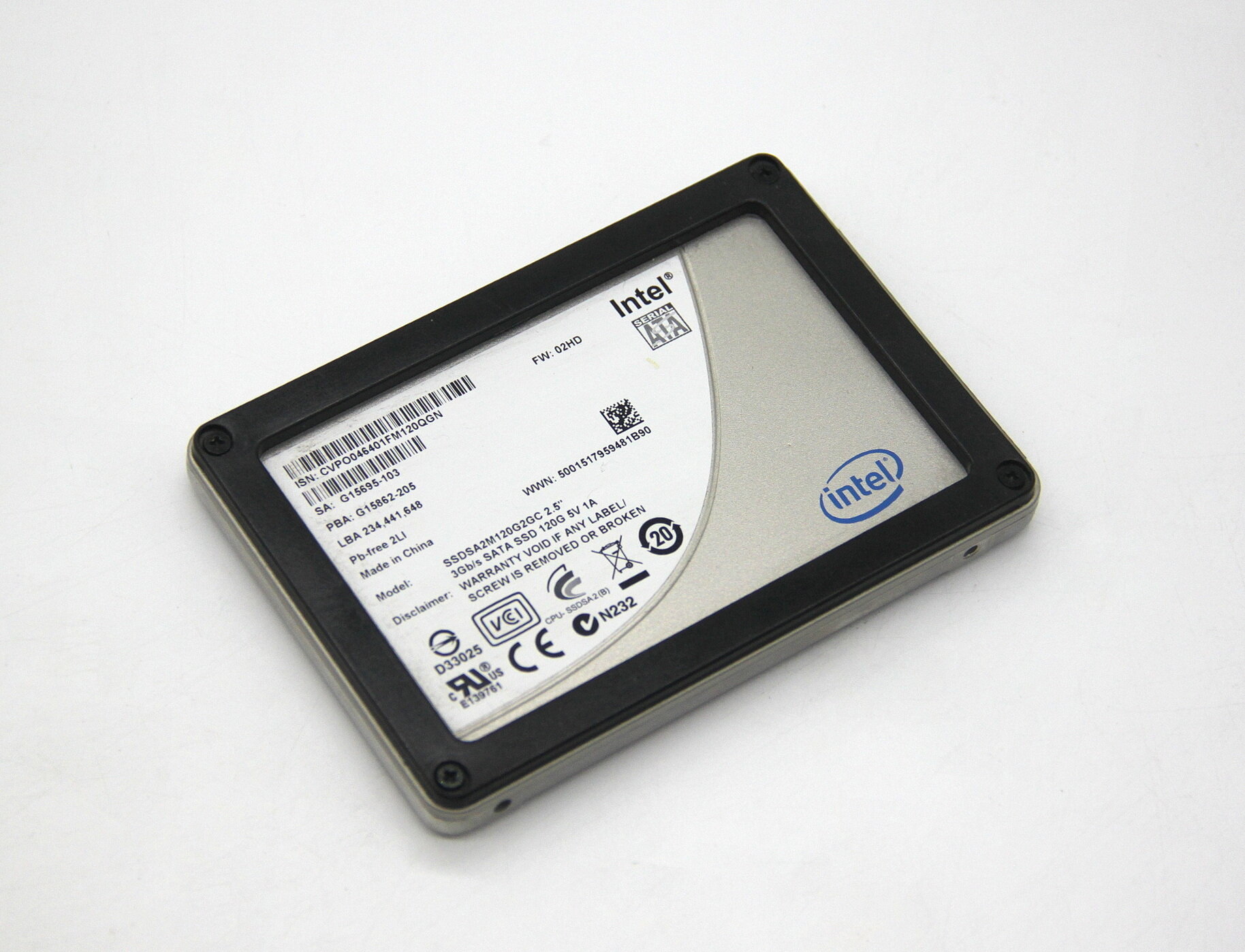 SSD Intel 120 Gb (SSDSA2M120G2GC)