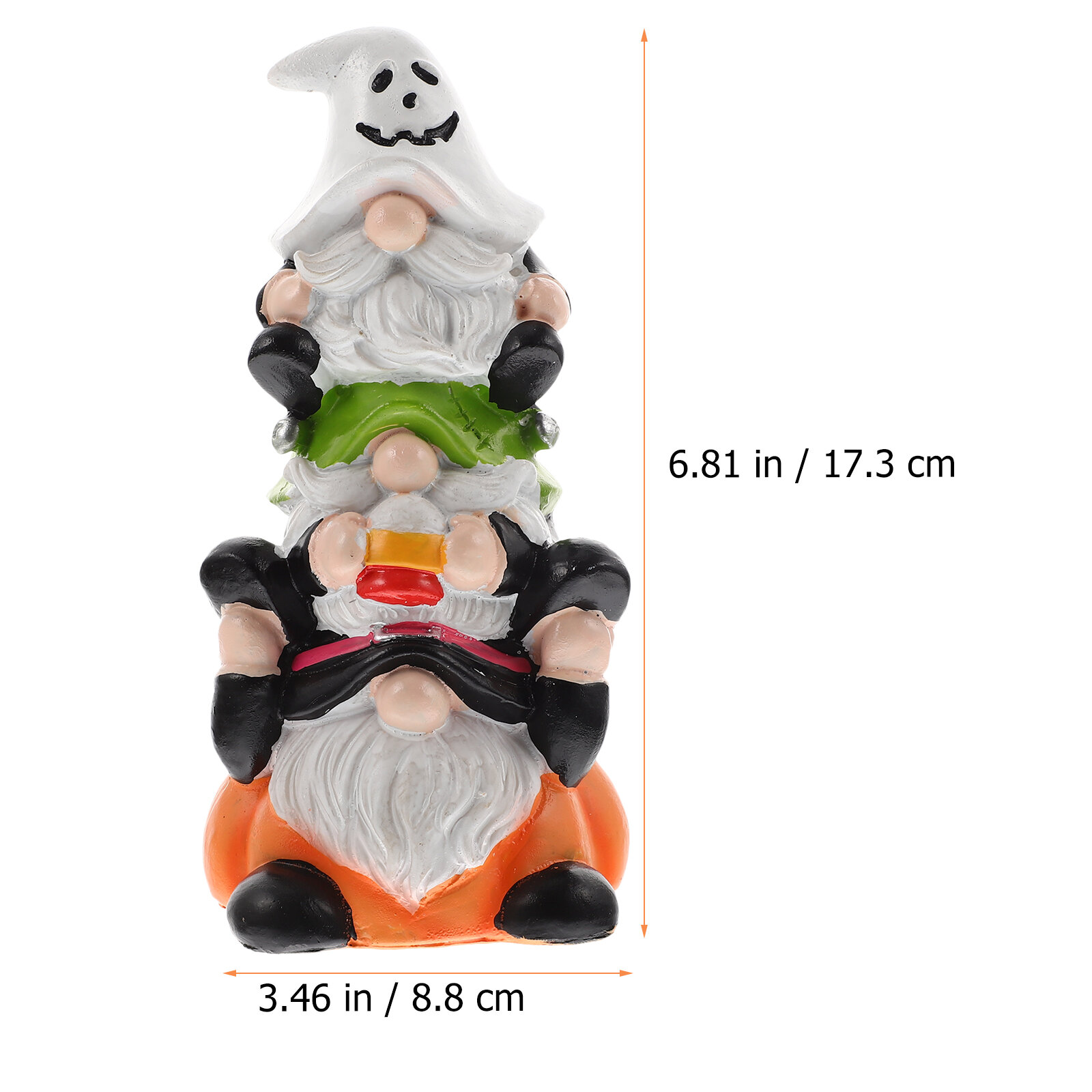 Halloween Stacked Arhat Gnome Из Высококачественного Резинового Материала 17.30X9.00X8.80Cm