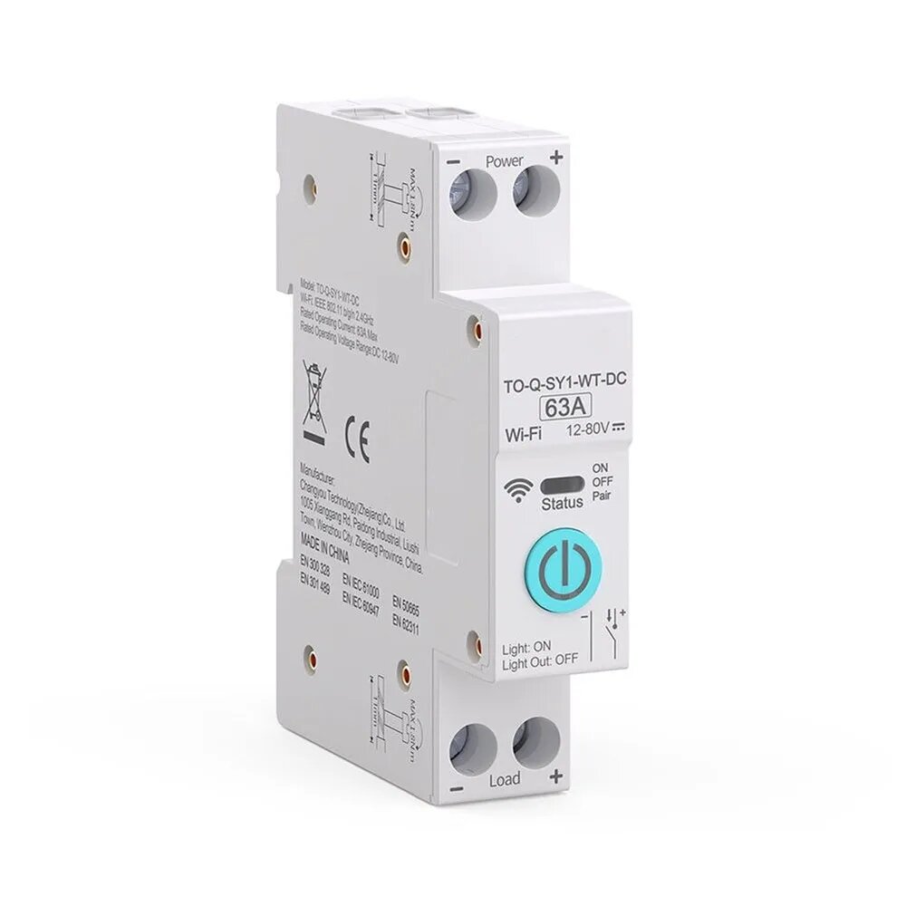 Для Tuya DC Smart Switch 63A 12-80V Беспроводной Автоматический Выключатель с Дистанционным Управлением