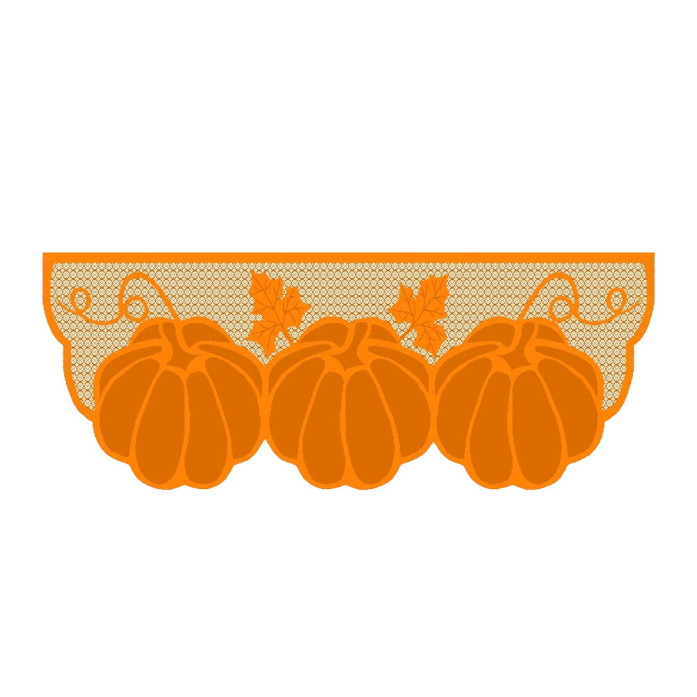 Покрывало На Стол Thanksgiving С Кружевами И Тыквой Защитное Покрытие Для Камина 152 X 50.8Cm