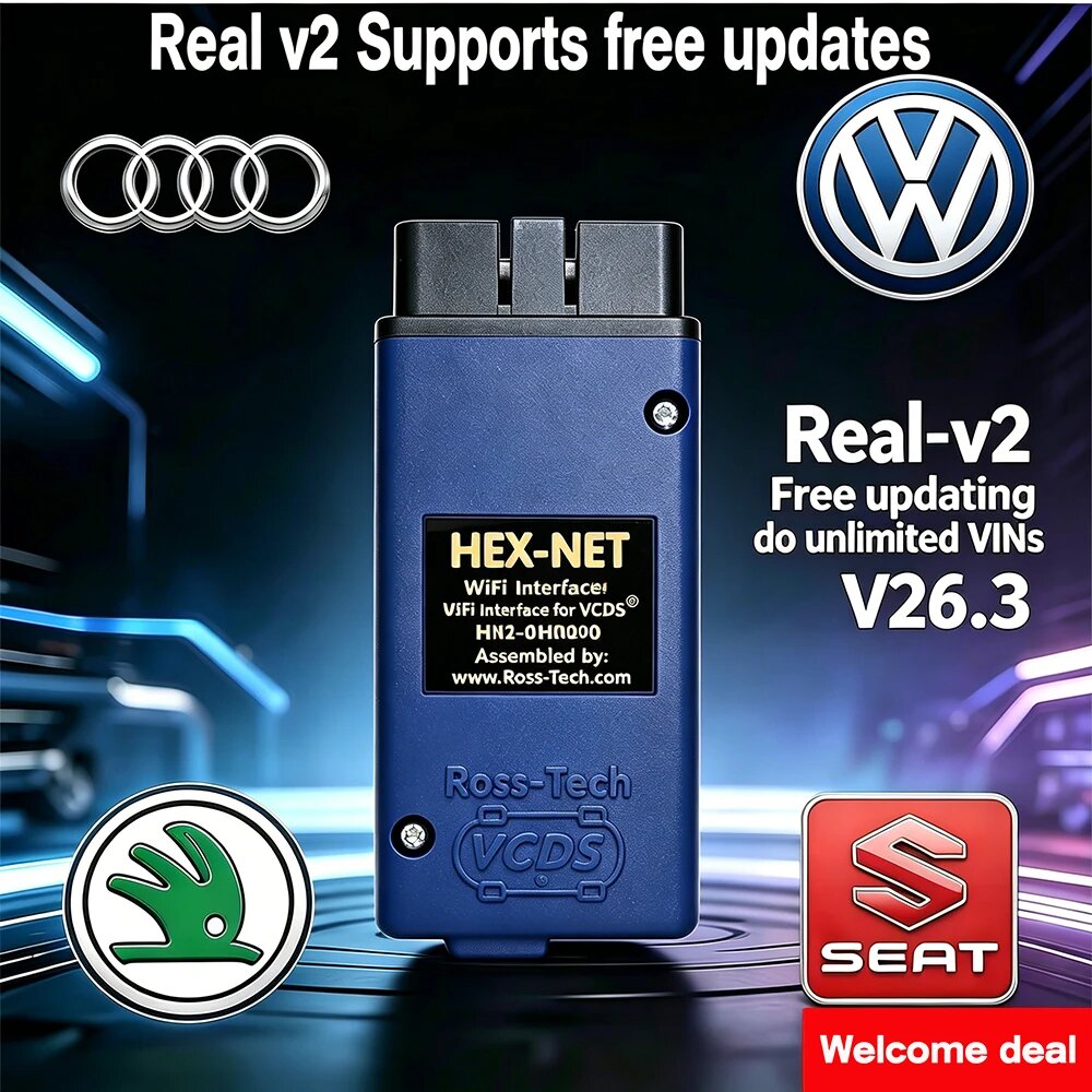 Интерфейс HEX-NET WiFi/USB для VCDS VAG COM VW-AUDi Scan Diagnostic, простой в Russian Need Loader