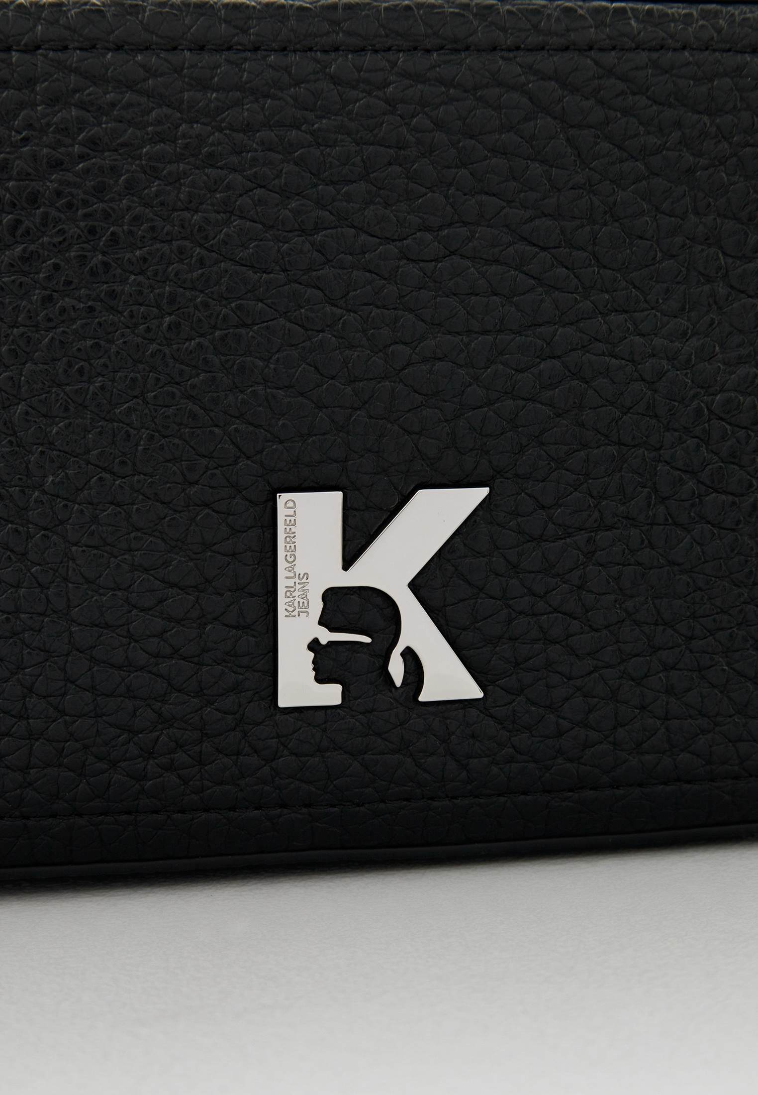 Сумка кросс-боди KARL LAGERFELD JEANS K LOGO CAMERABAG, фактура зернистая, матовая, черный — фото 1
