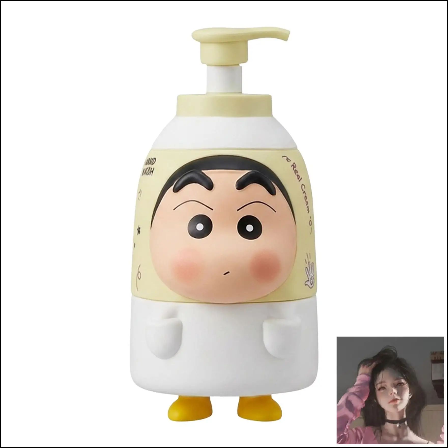 Фигурка Crayon Shin-chan декоративная настольная для дома и ванной, коллекционная статуэтка из пластика, высота 15 см